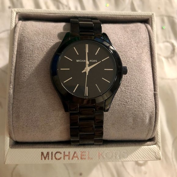 Michael Kors | Accessories | Michael Kors Ladies Slim Runway Black ...